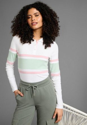 Kangaroos Poloshirt langarm und Streifen