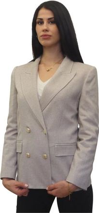 Marella Femme, Vestes, Beige, Taille: 40 FR Giacca doppio petto