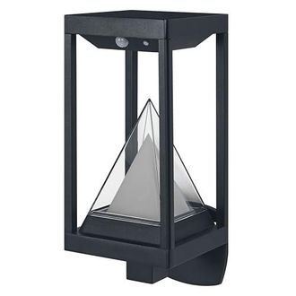 Osram SMART+ Outdoor Bluetooth Solar-Wandleuchte, mit warmwei&szlig;em (3000K) und Farblicht, ohne Strom nutzbar, bis 2,5 Stunden Brenndauer bei 100% Licht, wiede