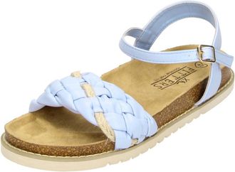 Fitters Footwear Fitters Damen Korksandale Jeanne in Hellblau, modische Schuhe in Übergröße, Bequeme Sandale, Große Damenschuhe/Damenschuhe in Übergröße, Jeanne in Lig