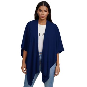 Glamexx24 Damen Poncho Schal Cashmere Feeling Strick Cape Frauen Poncho Cardigan XXL Umh&auml;ngetuch f&uuml;r Fr&uuml;hling und Herbst Made in Italy