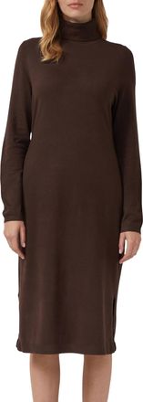 s.Oliver Rollkragen-Feinstrickkleid im Slim Fit aus Viskosemix