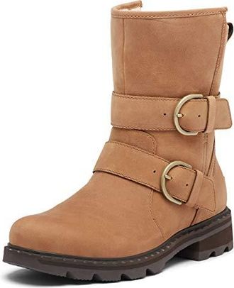 Sorel Womens Lennox Moto Cozy Boot - Rain - Waterproof - Velvet Tan - Size 10