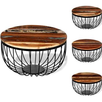 vidaXL Couchtisch Altholz Massiv - Industrielles Design - Couchtisch - Holzm&ouml;bel - Vintage Stil - Esszimmertisch