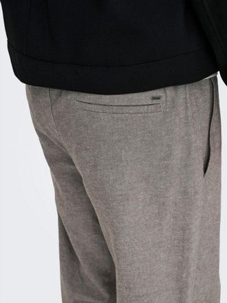 Only & Sons Schlupfhose ONSSINUS LOOSE 0007 COT LIN PANT NOOS Baumwolle mit Leinen, locker geschnitten
