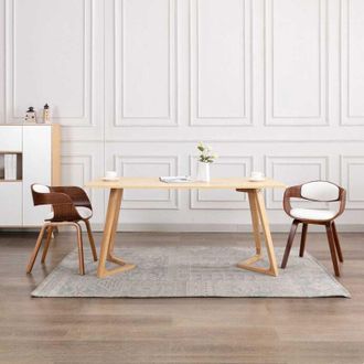 vidaXL Vidaxl - Chaises &agrave; manger lot de 2 bois courb&eacute; et similicuir