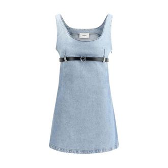 Coperni Femme, Robes, Bleu, Taille: 40 FR Robe-chemise en denim avec ceinture