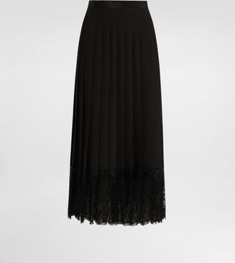 Dolce & Gabbana Plisseerock Aus Chiffon - Frau Röcke Schwarz 46