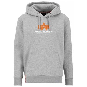 Alpha Industries Alpha Industries Herren Basic Rubber Hoodie F&uuml;r Kapuzenpullover, Grey Heather, M EU