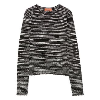 Missoni Femme, Pulls, Noir, Taille: 38 FR Crewneck Sweater