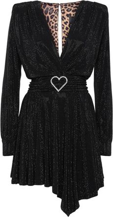 Philipp Plein Femme, Robes, Noir, Taille: 38 FR Aphrodite Crystal Mini Dress