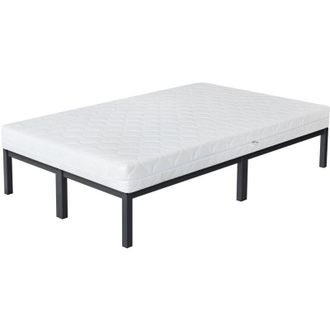 ML Design ML-Design Metallbett mit Lattenrost auf Stahlrahmen, 120x200 cm, Anthrazit, mit Matratze