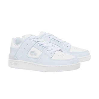 Lacoste Court Cage Sneaker f&uuml;r Damen, Leder (Blau/Wei&szlig;)