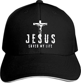 Generic Baseball Casquette Christianisme J&eacute;sus A Sauv&eacute; Ma Vie Croix Unisexe Casquettes De Golf R&eacute;glable Visiere pour Hip Hop Ext&eacute;rieur P&ecirc;che