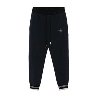 Lorena Antoniazzi Kristall-Track-Hose mit Sternapplikation - - Trousers - Damen - Blau - 2XS