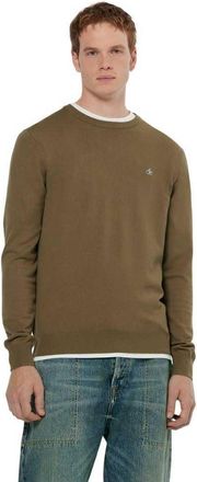 Scotch & Soda Mens Seasonal core-Viscose Regular fit Crewneck Sweater, Golden Brown, XXL
