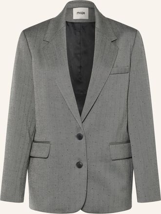 Maje Blazer Mit Schmucksteinen grau