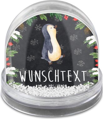 Mr. & Mrs. Panda Personalisierte Schneekugel Pinguin marschieren - Geschenke, Fotokugel, Aufstehen, Familie, Weihnachtsschneekugel, Personalisierbare, Unausgeschlafen,