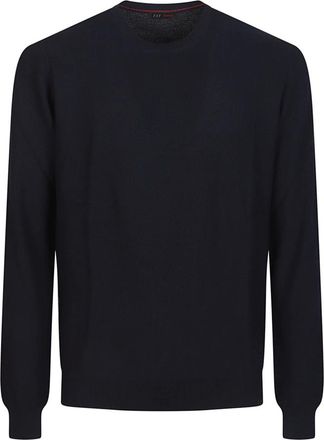 Fay Homme, Pulls, Bleu, Taille: 2XL Round Neck Sweater