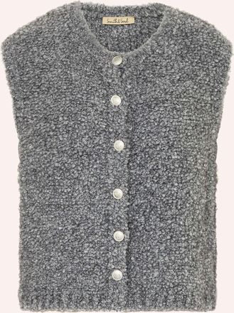 Smith & Soul Strickweste Aus Bouclé grau