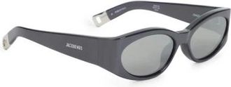 Jacquemus Femme, Accessoires, Gris, Taille: ONE Size Oval Lunettes de soleil