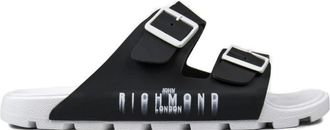 John Richmond Homme, Chaussures, Noir, Taille: 41 EU Sandalo C/fibbie Logato B.co