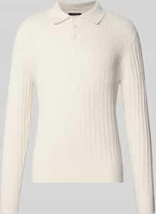 Mc Neal Strickpullover mit Polokragen und kurzer Knopfleiste
