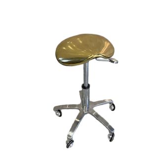 Generic Ergonomischer rollender Sattelhocker, h&ouml;henverstellbarer Sattelstuhl, 440 Pfund Tragf&auml;higkeit, geeignet for Sch&ouml;nheitssalons und Heimb&uuml;ros(Gold)