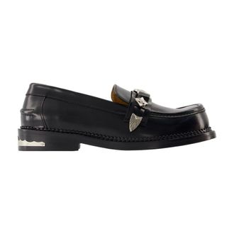 Toga Archives Schwarze Lederslipper mit 4 cm Absatz - - Shoes - Damen - Schwarzk - 35 EU