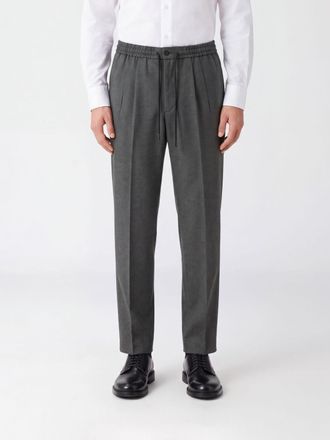 Pantaloni Torino Pantalon en m&eacute;lange de laine avec cordon de serrage et pinces