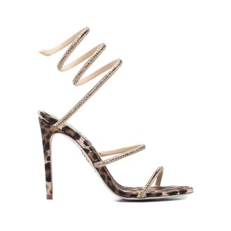 Rene Caovilla Femme, Chaussures, Beige, Taille: 38 1/2 EU Sandale &agrave; bride cheville orn&eacute;e de cristaux