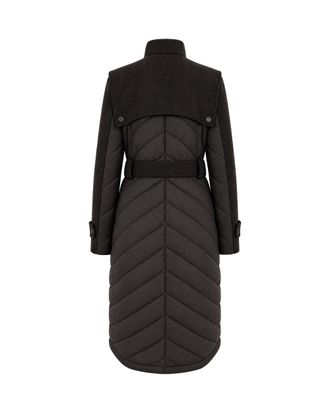 Patrizia Pepe Quilted Long Down Jacket - Green