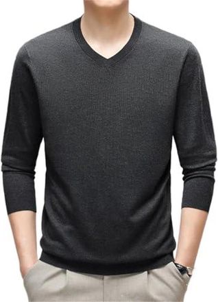 Generic Pull &agrave; col en V pour homme - Doux et confortable - Style d&eacute;contract&eacute; - Manches longues - Pour affaires, 1902, XXL