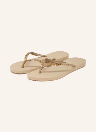 Havaianas Zehentrenner Slim Glitter beige