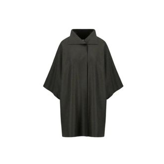 Harris Wharf London Femme, Manteaux, Vert, Taille: 38 FR Capa Kimono Lana Prensada