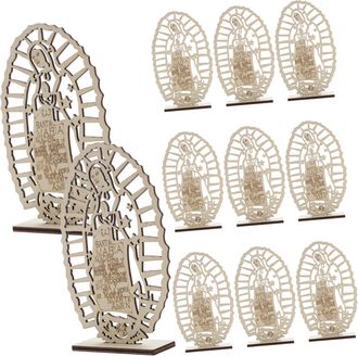 SOLUSTRE 16 Stück Teiliges Holz Wasch Tisch Mittelstück Religiöse Taufe Tischdekoration Shower Feier Katholisch Robust Elegant