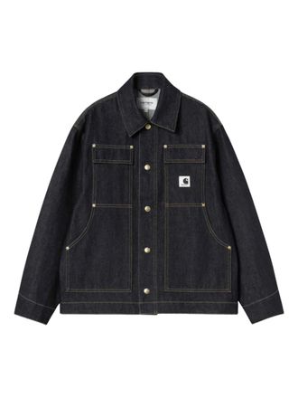 Carhartt Work in Progress veste en jean &agrave; patch logo - Bleu