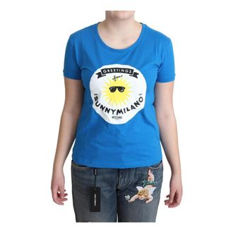 Moschino Sunny Milano Print Tee - - Tops - Damen - Blau - S