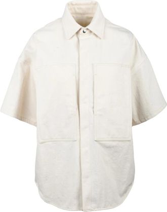 Jil Sander Femme, Blouses et Chemises, Blanc, Taille: 38 FR Camicia Over