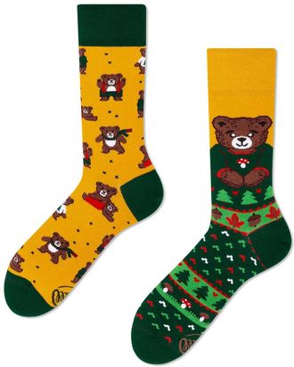 Many Mornings Autumn Teddy - Herbst Socken mit B&auml;r (as3, numeric, numeric_39, numeric_42, regular, regular)