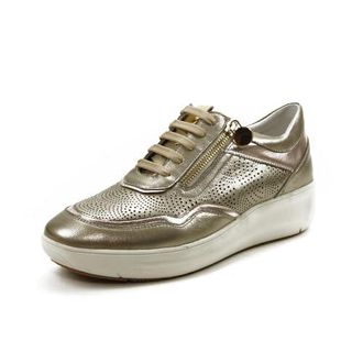 Stonefly 220776 ROCK 30 Metal Fizz Bronze Chaussures Femme Baskets Lacets Zip 38