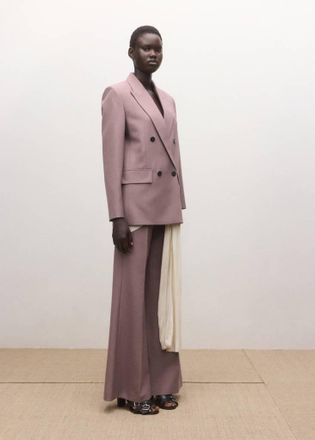 Mango Flared-Anzughose aus Wolle rosa - Damen - 34 - MANGO