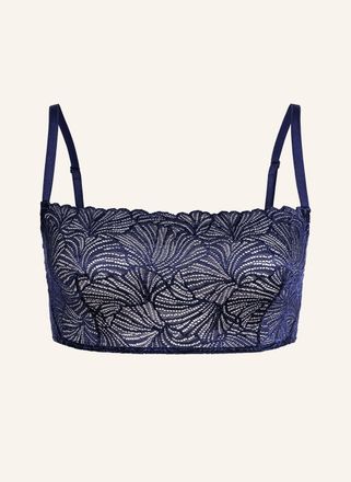 erlich textil Erlich Textil Fluid Lace Spitzen Bandeau Bralette B&uuml;gellos Aus Recyceltem Polyamid - Verstellbare Tr&auml;ger blau