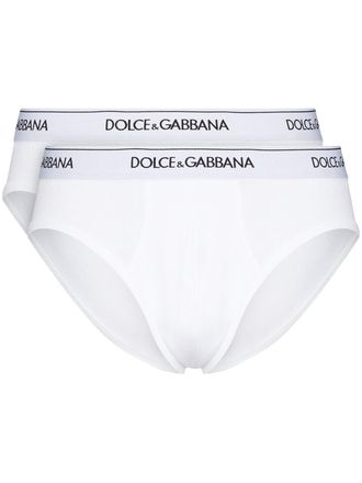 Dolce & Gabbana lot de slips à taille à logo - Blanc