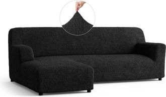 Paulato by GA.I.CO. PAULATO - Bezug f&uuml;r Sofas mit linker Halbinsel (gesehen von vorne), Bezug f&uuml;r Ecksofa aus Mikrofaser, Kratzfest, maschinenwaschbar, Made in Italy, Sch