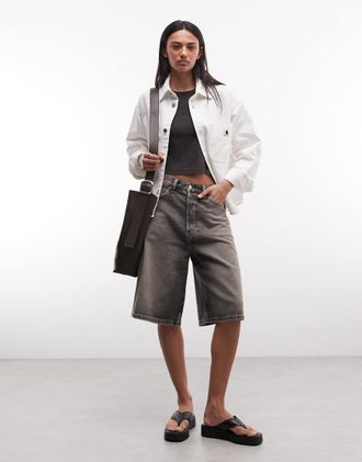 Carhartt Work in Progress Georgia - Veste chemise en jean - Blanc