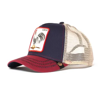 Goorin Brothers Unisex-Erwachsene Farm Original Adjustable Snapback Trucker Hat Baseballkappe, Navy-The Cock, Einheitsgröße