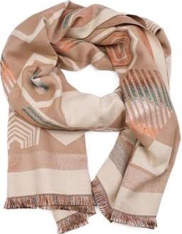 Queen Helena Écharpe Chaude dHiver à Motif pour Femme SC204 beige, Taille unique