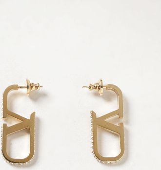 Valentino Garavani VLogo Signature Ohrringe aus goldfarbenem Metall mit Swarovski-Kristallen