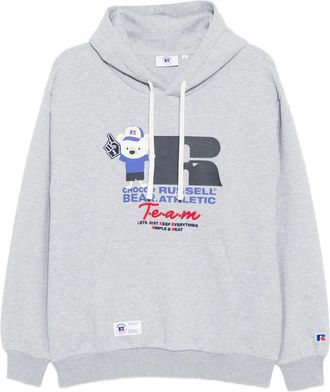 Chocoolate x Russell Athletic hoodie à imprimé graphique - Gris